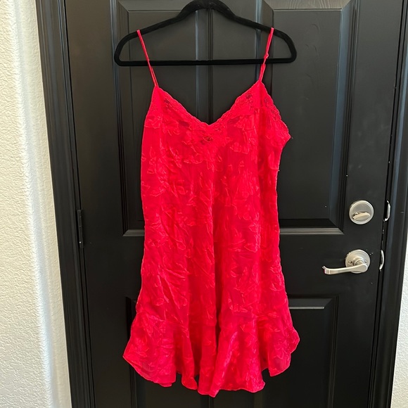 Dresses | Red Lace Nightie | Poshmark